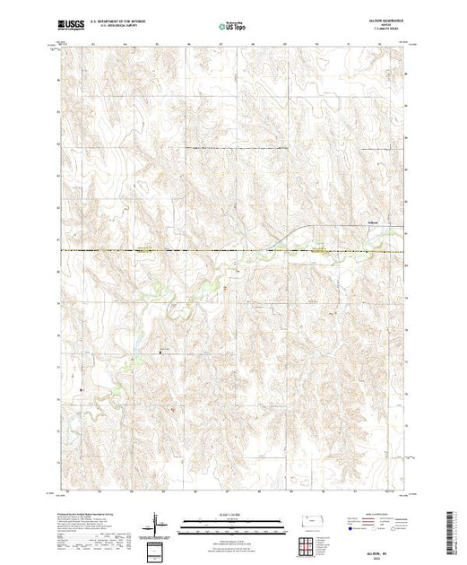 US Topo 7.5-minute map for Allison KS – American Map Store