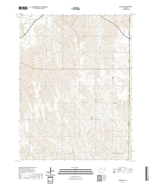 US Topo 7.5-minute map for Almena SW KS – American Map Store