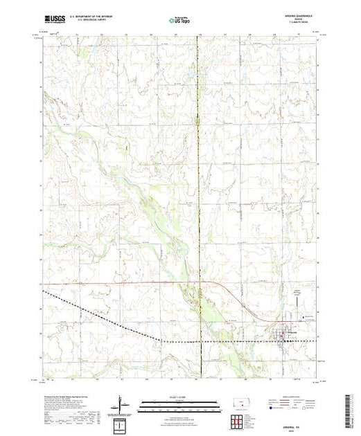 US Topo 7.5-minute map for Argonia KS – American Map Store