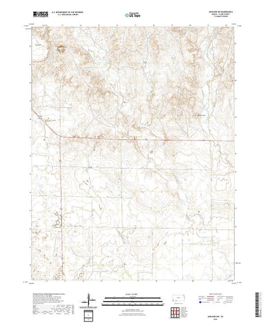 US Topo 7.5-minute map for Ashland NW KS – American Map Store