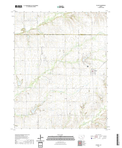US Topo 7.5-minute map for Atlanta KS – American Map Store