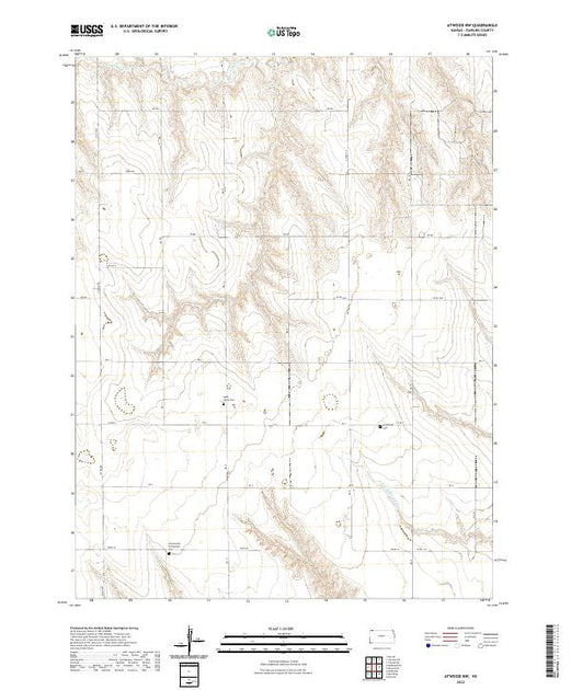 US Topo 7.5-minute map for Atwood NW KS – American Map Store