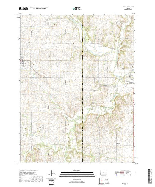 US Topo 7.5-minute map for Barnes KS – American Map Store