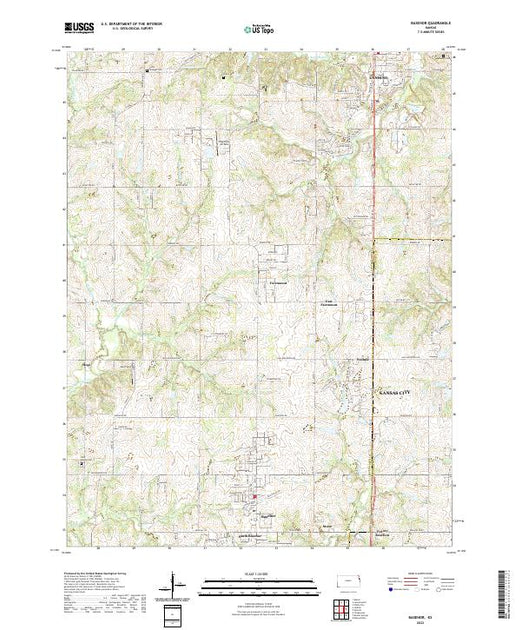 US Topo 7.5-minute map for Basehor KS – American Map Store