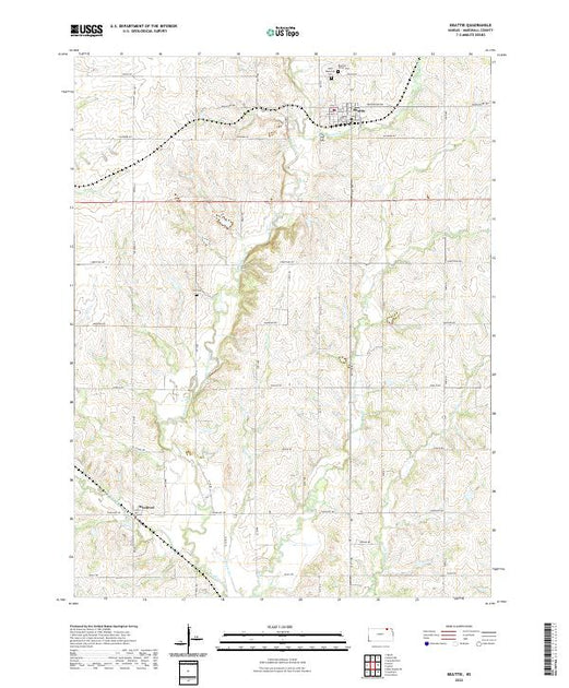 US Topo 7.5-minute map for Beattie KS – American Map Store