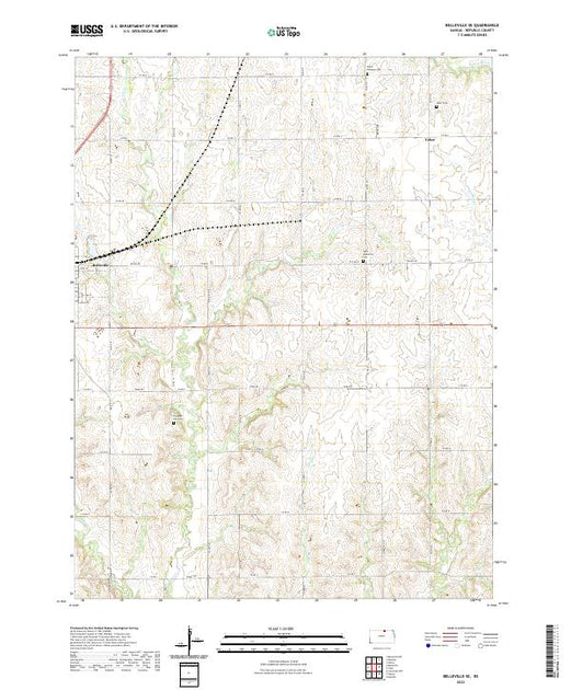 US Topo 7.5-minute map for Belleville SE KS – American Map Store