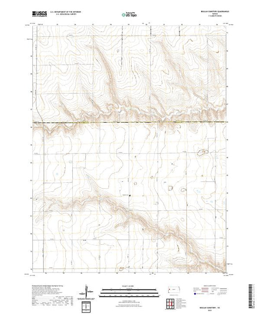 US Topo 7.5-minute map for Beulah Cemetery KS – American Map Store