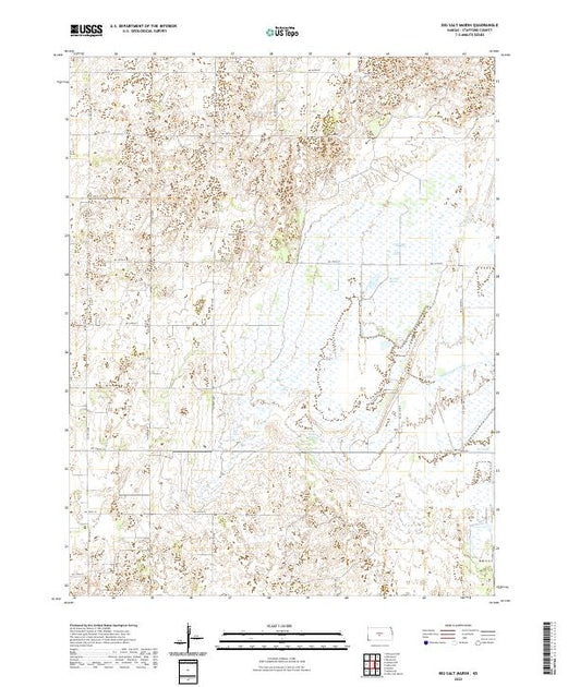 US Topo 7.5-minute map for Big Salt Marsh KS – American Map Store