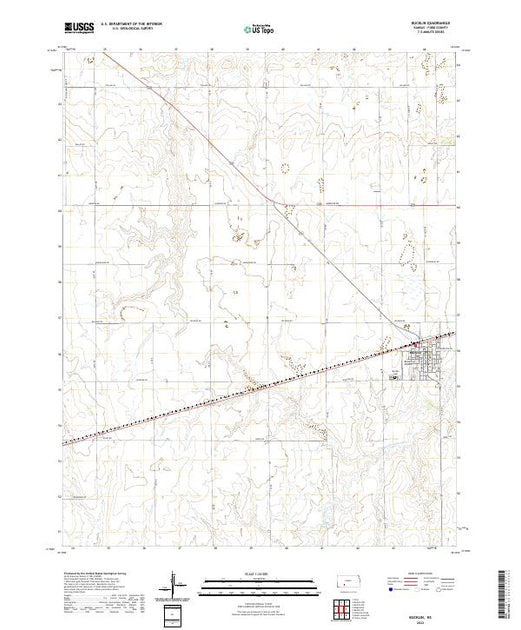 US Topo 7.5-minute map for Bucklin KS – American Map Store