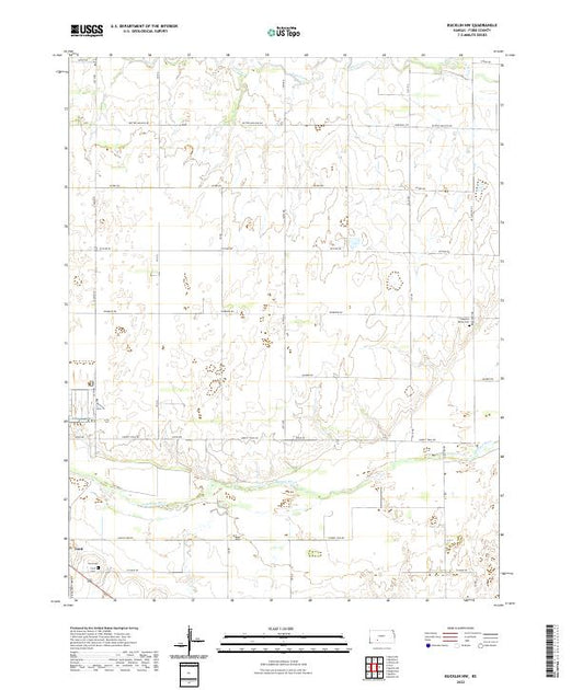 US Topo 7.5-minute map for Bucklin NW KS – American Map Store