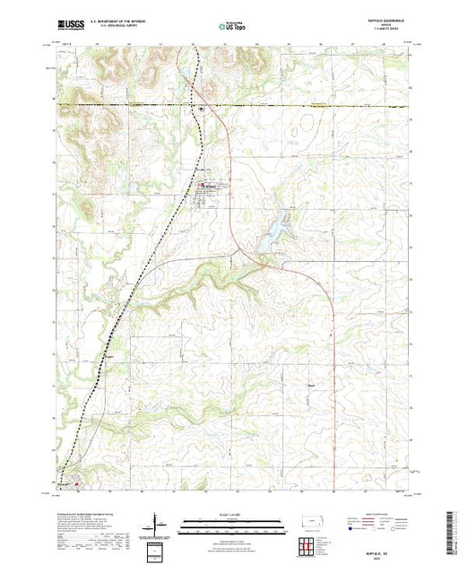 US Topo 7.5-minute map for Buffalo KS – American Map Store