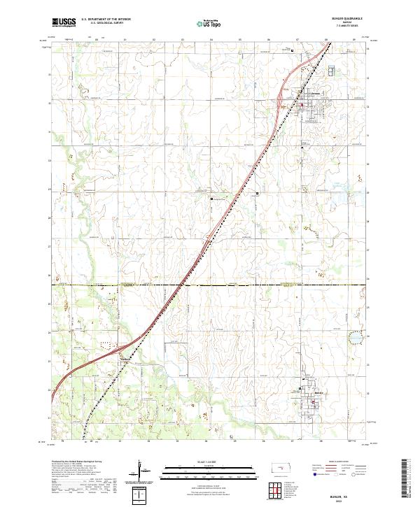 US Topo 7.5-minute map for Buhler KS – American Map Store