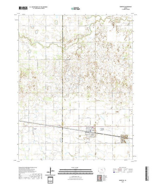 US Topo 7.5-minute map for Burrton KS – American Map Store