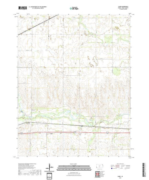 US Topo 7.5-minute map for Cairo KS – American Map Store