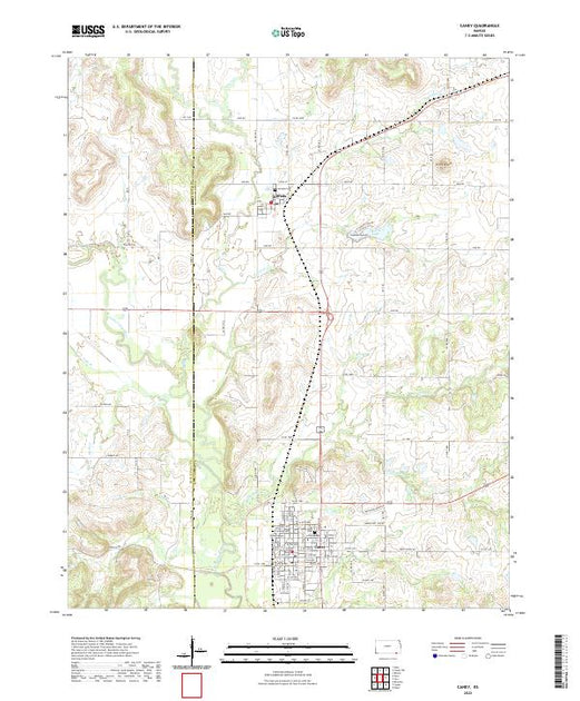 US Topo 7.5-minute map for Caney KS – American Map Store