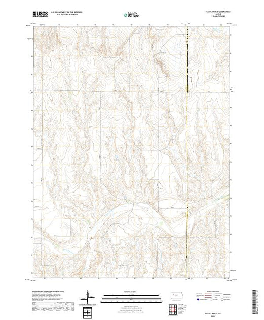 US Topo 7.5-minute map for Castle Rock KS – American Map Store