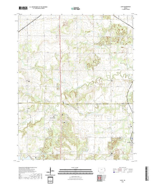 US Topo 7.5-minute map for Cato KS – American Map Store