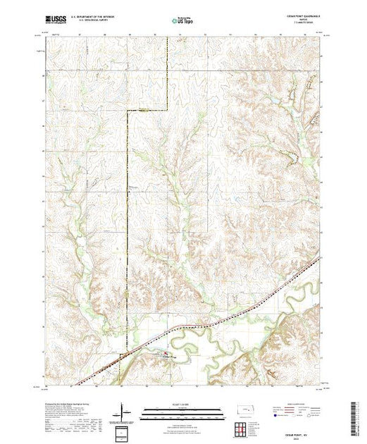 US Topo 7.5-minute map for Cedar Point KS – American Map Store
