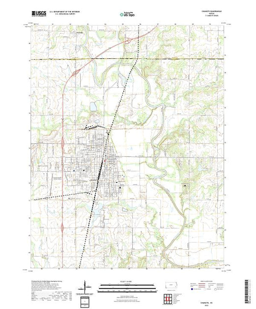 US Topo 7.5-minute map for Chanute KS – American Map Store