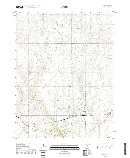 US Topo 7.5-minute map for Claflin KS – American Map Store