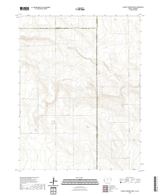 US Topo 7.5-minute map for Colony Township West KSCO – American Map Store