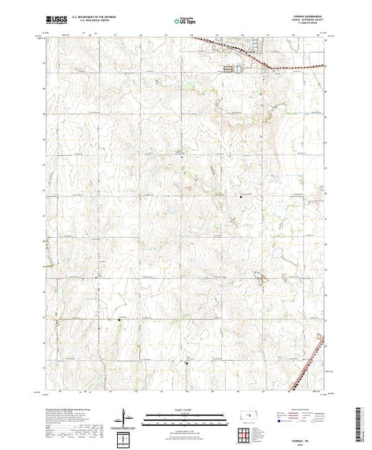 US Topo 7.5-minute map for Conway KS – American Map Store