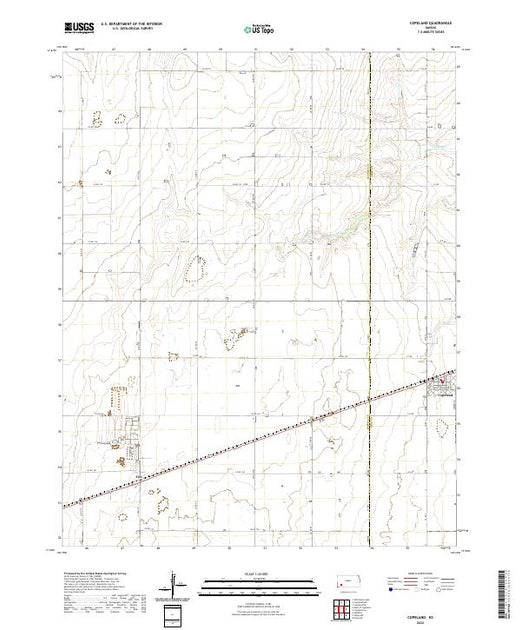 US Topo 7.5-minute map for Copeland KS – American Map Store