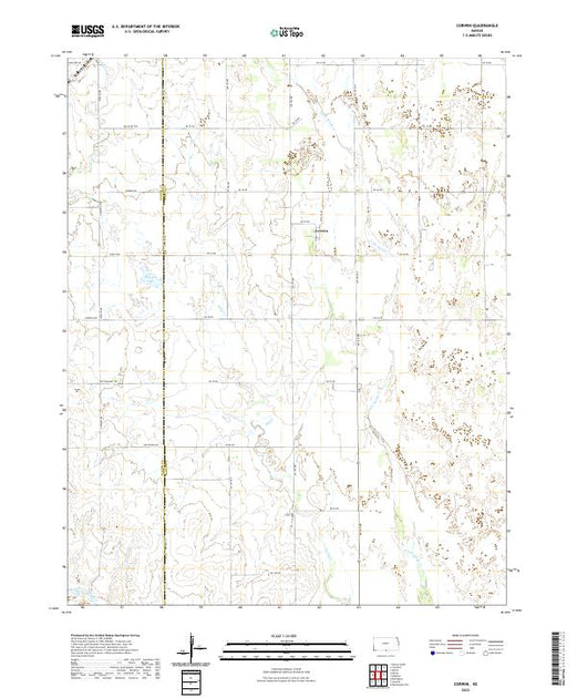 US Topo 7.5-minute map for Corwin KS – American Map Store
