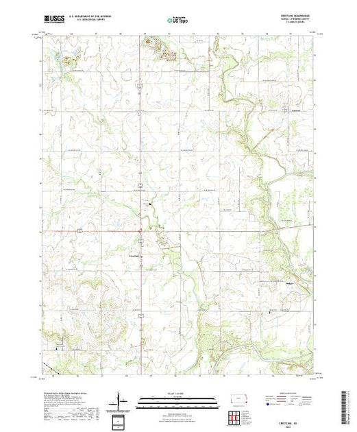 US Topo 7.5-minute map for Crestline KS – American Map Store