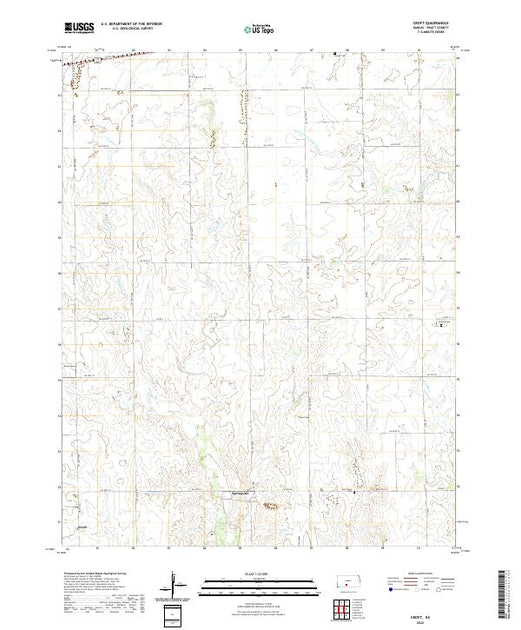 US Topo 7.5-minute map for Croft KS – American Map Store