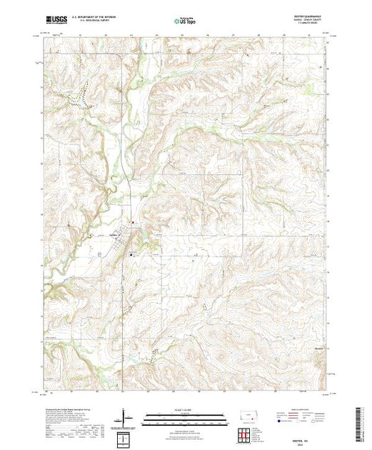 US Topo 7.5-minute map for Dexter KS – American Map Store