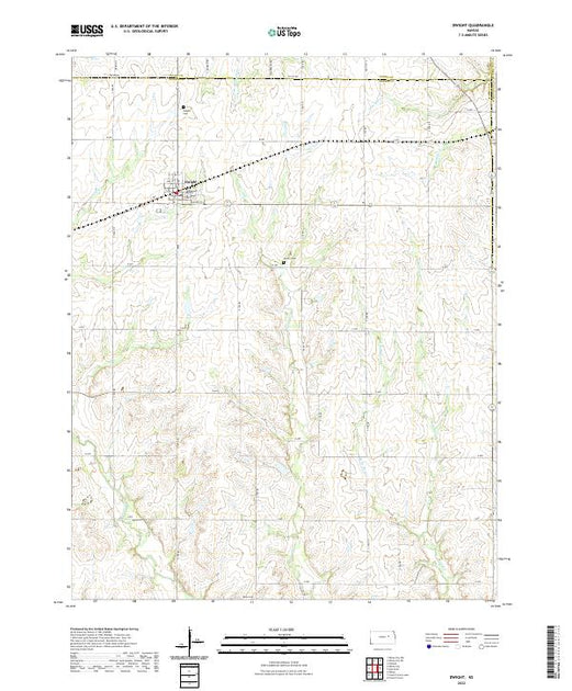 US Topo 7.5-minute map for Dwight KS – American Map Store