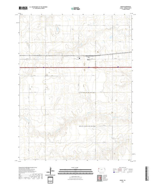 US Topo 7.5-minute map for Edson KS – American Map Store