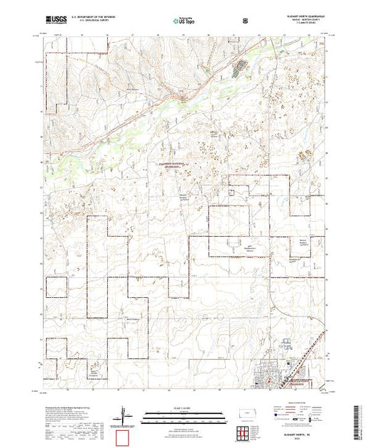 US Topo 7.5-minute map for Elkhart North KS – American Map Store