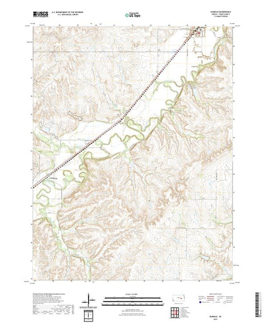 US Topo 7.5-minute map for Elmdale KS – American Map Store
