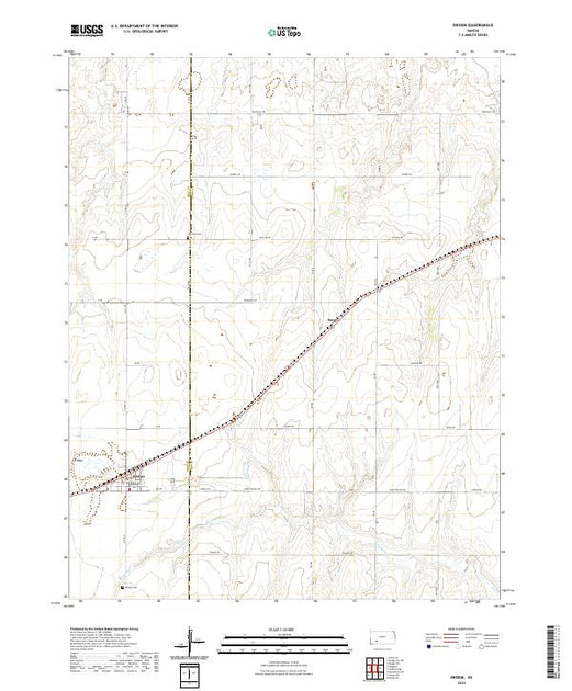US Topo 7.5-minute map for Ensign KS – American Map Store
