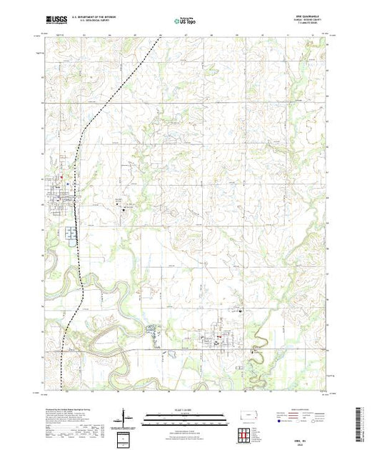 US Topo 7.5-minute map for Erie KS – American Map Store