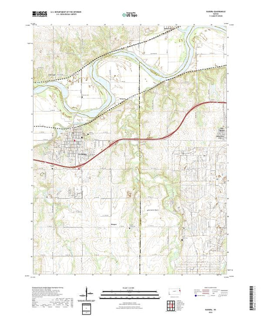 US Topo 7.5-minute map for Eudora KS – American Map Store