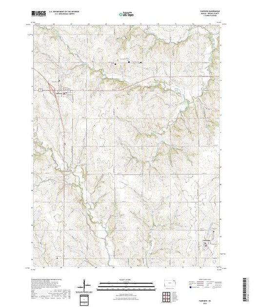 US Topo 7.5-minute map for Fairview KS – American Map Store