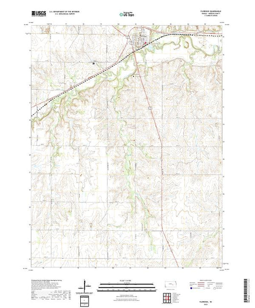 US Topo 7.5-minute map for Florence KS – American Map Store