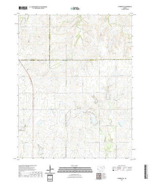 US Topo 7.5-minute map for Florence SE KS – American Map Store