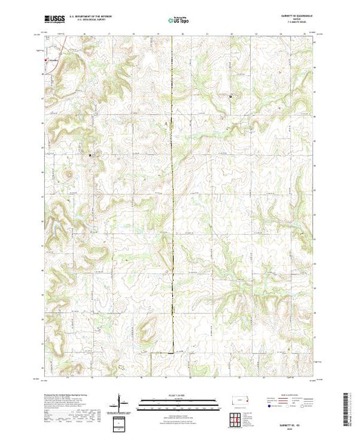 US Topo 7.5-minute map for Garnett SE KS – American Map Store