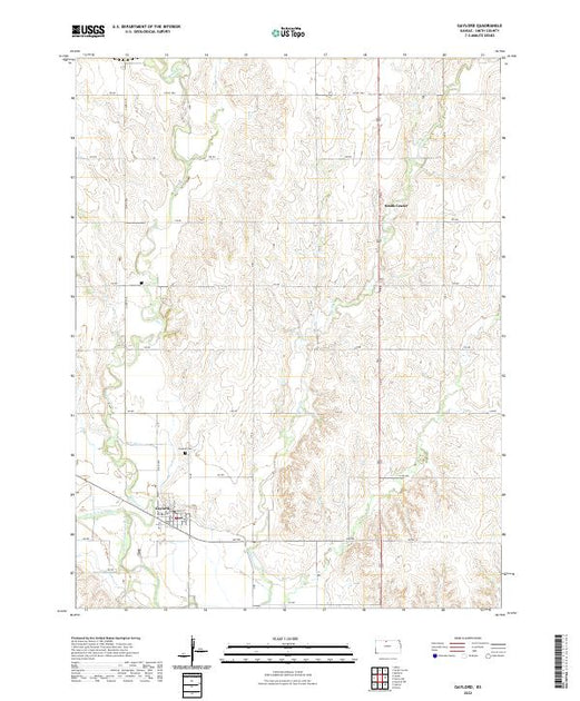 US Topo 7.5-minute map for Gaylord KS – American Map Store