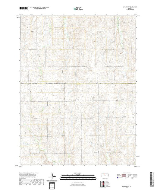 US Topo 7.5-minute map for Gaylord SW KS – American Map Store