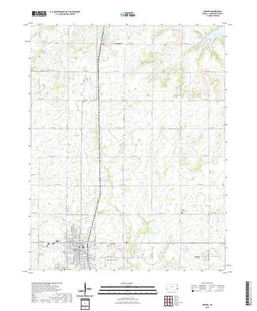 US Topo 7.5-minute map for Girard KS – American Map Store