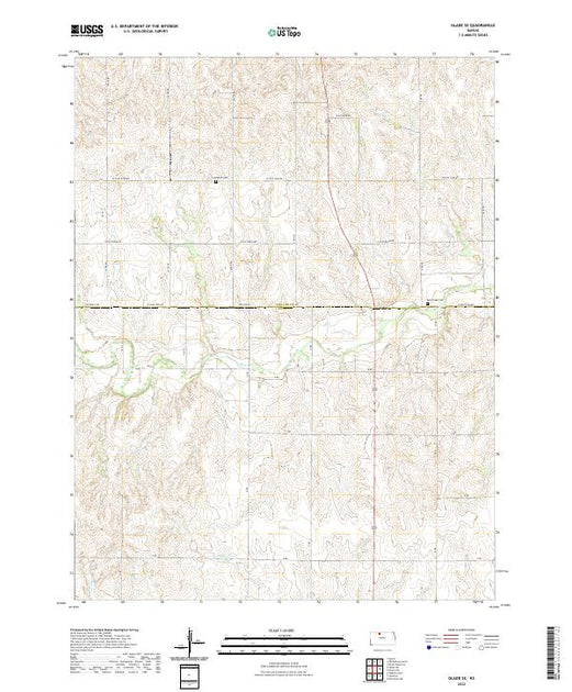 US Topo 7.5-minute map for Glade SE KS – American Map Store
