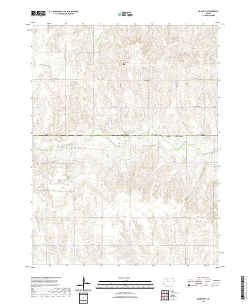 US Topo 7.5-minute map for Glade SW KS – American Map Store