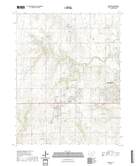 US Topo 7.5-minute map for Goddard KS – American Map Store