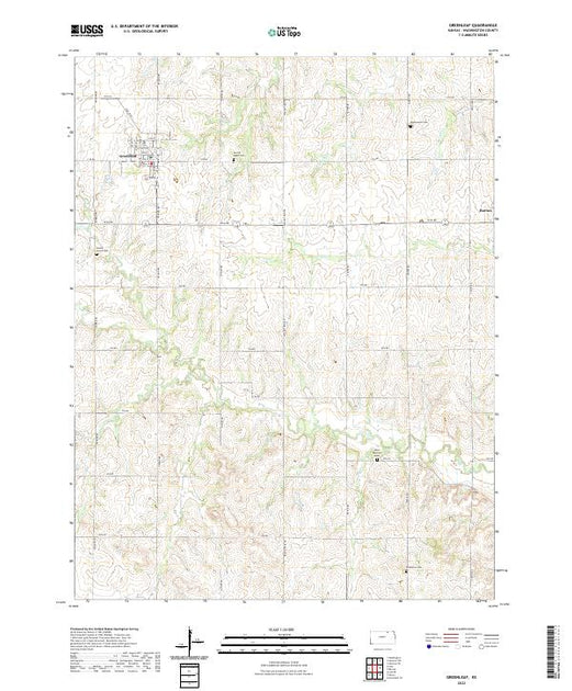 US Topo 7.5-minute map for Greenleaf KS – American Map Store