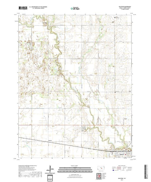 US Topo 7.5-minute map for Halstead KS – American Map Store